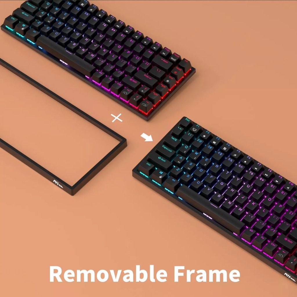 Royal Kludge RK84 Hot Swappable BT Wireless RGB Mechanical Gaming ...