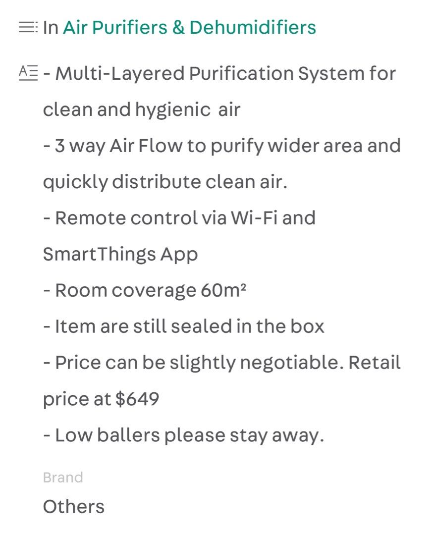 samsung air purifier ax5000, TV & Home Appliances, Air Purifiers ...