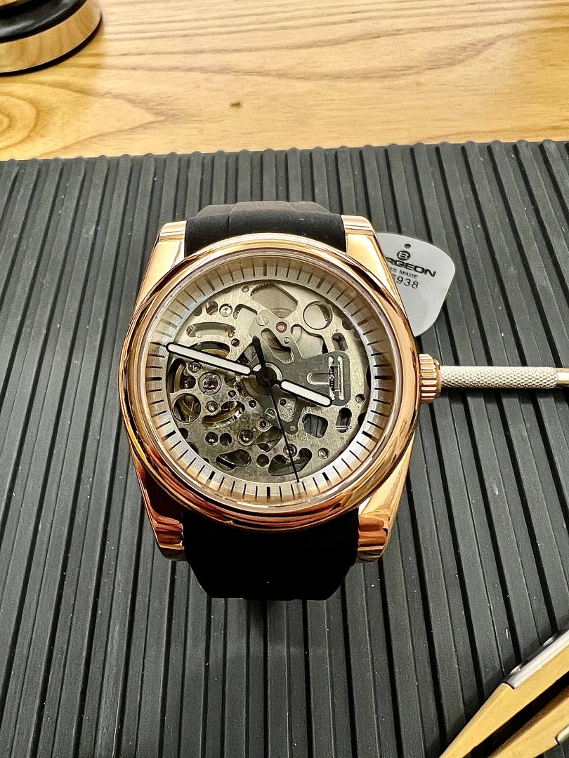 Seiko Mod skeleton 36mm, Luxury, Watches on Carousell