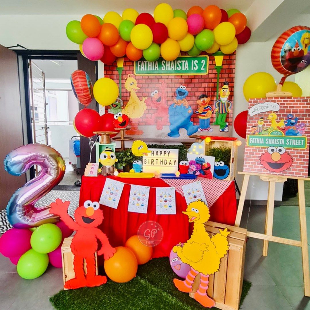 Sesame Street Dessert Table Decor Set Up, Lifestyle Services, Event ...