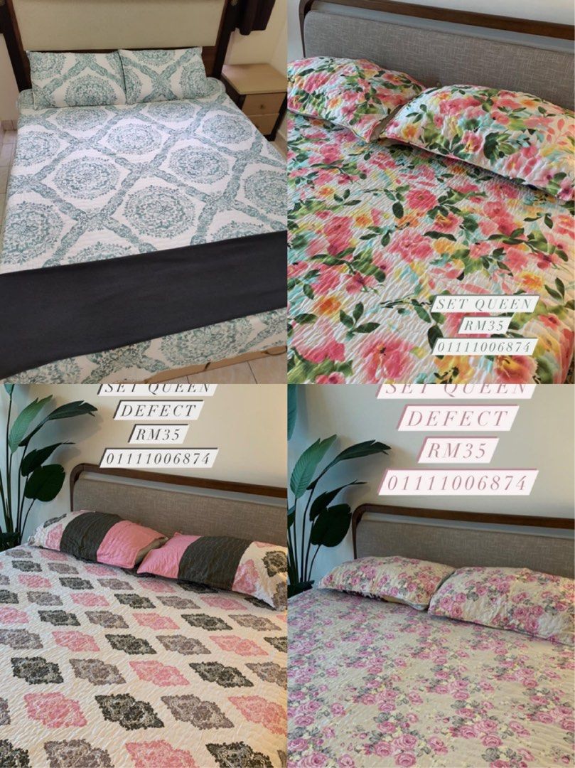 Set queen minor defect, Furniture & Home Living, Home Decor, Other Home ...
