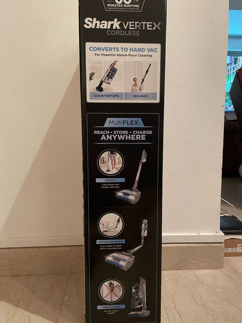 Shark Vertex Ultra Lightweight Cordless Vacuum IZ462H, TV & Home ...