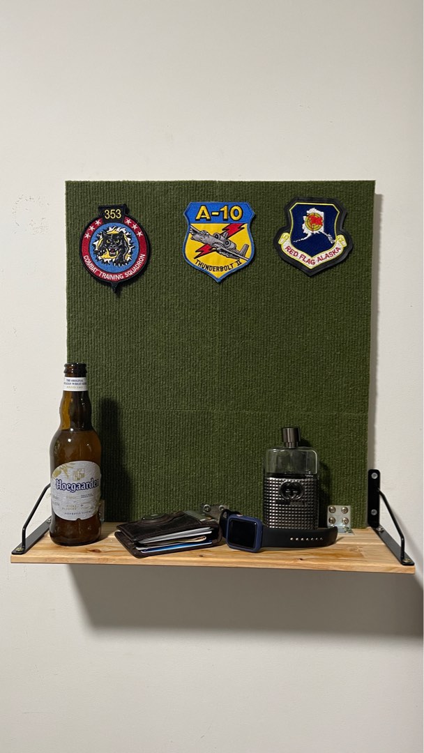 Shelf with Velcro board for badges, Furniture & Home Living, Furniture ...