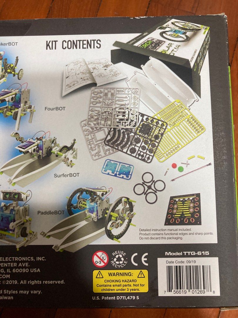 SOLAR BOT.14 14 in 1 educational solar robot kit, Hobbies & Toys, Toys ...