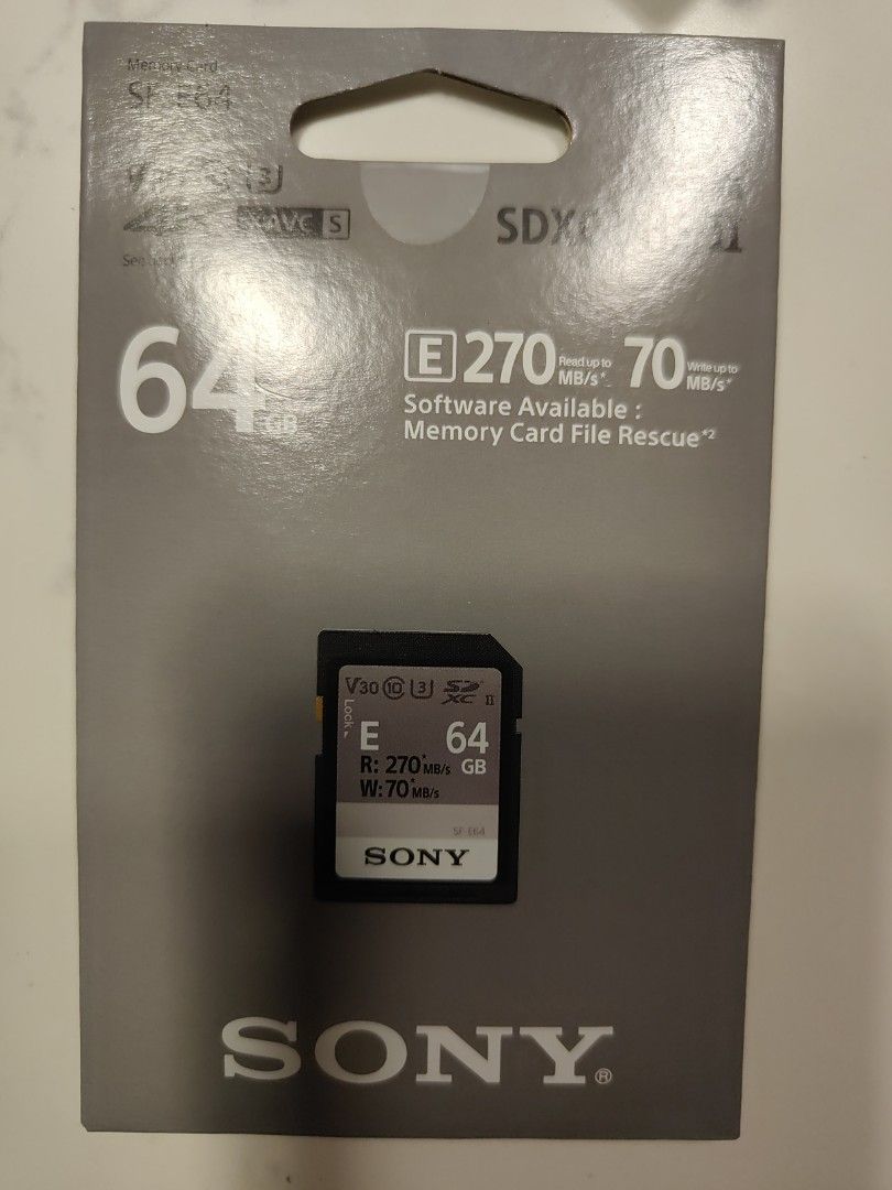 Sony 64GB SD card UHS-II, Mobile Phones & Gadgets, Mobile & Gadget ...