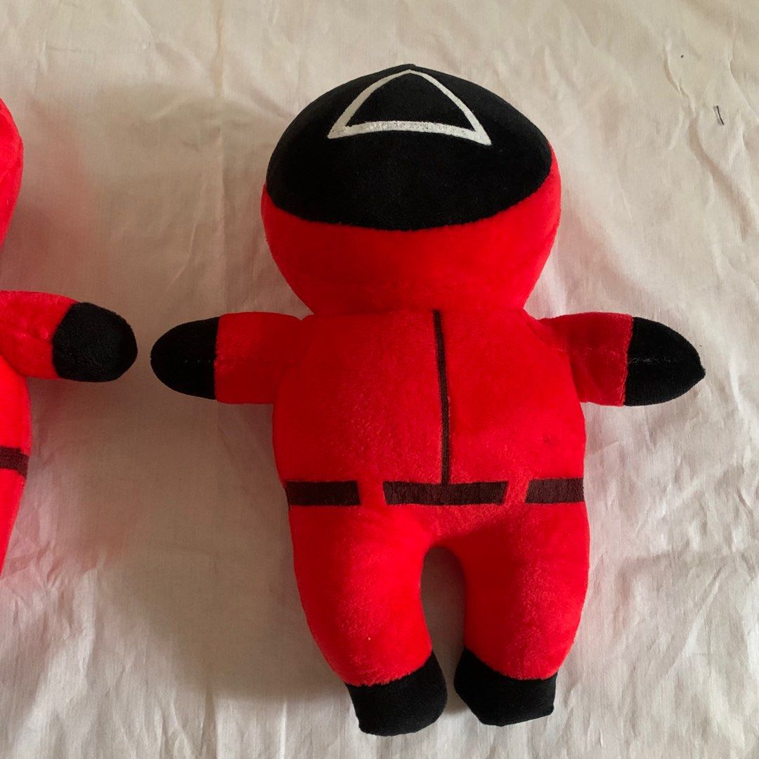 SQUID GAME TRIANGLE SQUARE TOY RED TOY STUFFED TOY PLUSHY PLUSHES STICK ...