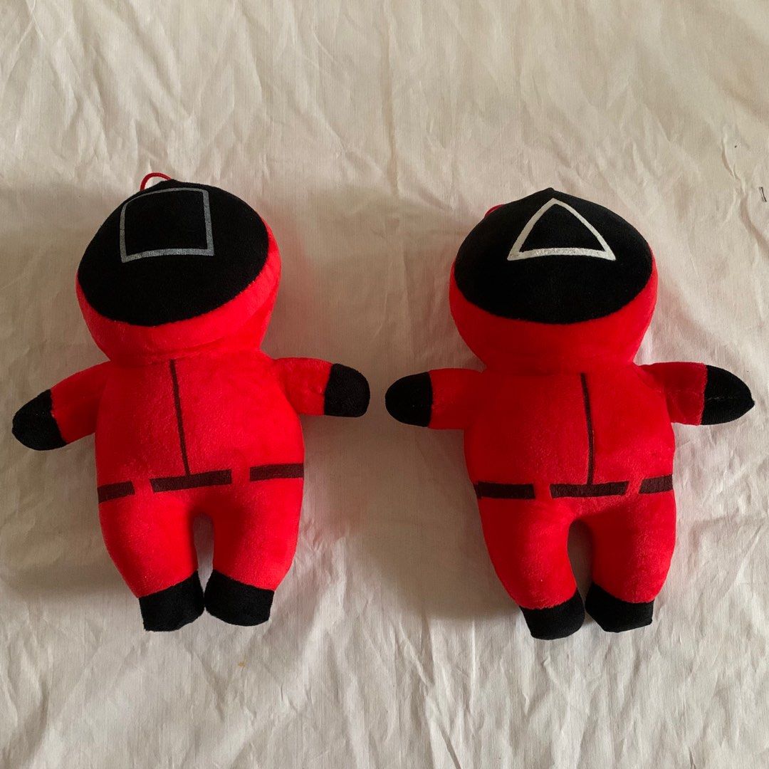 SQUID GAME TRIANGLE SQUARE TOY RED TOY STUFFED TOY PLUSHY PLUSHES STICK ...
