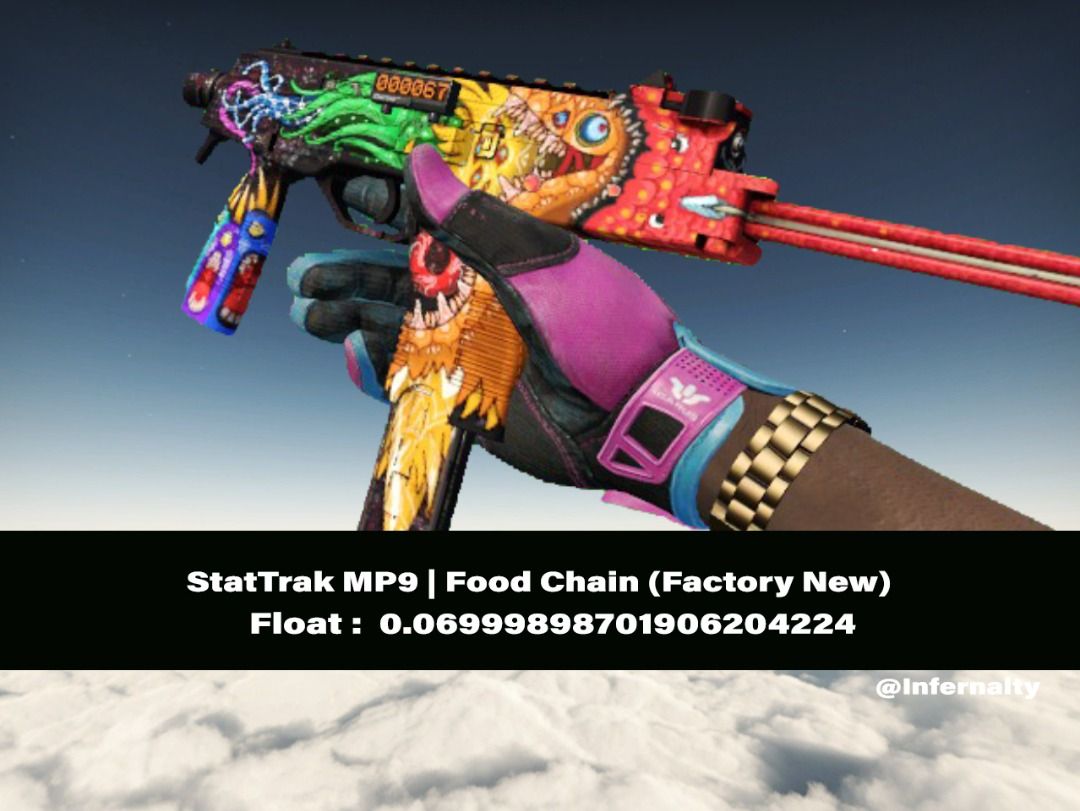 StatTrak MP9 Food Chain FN CSGO SKINS KNIVES, Video Gaming, Gaming ...