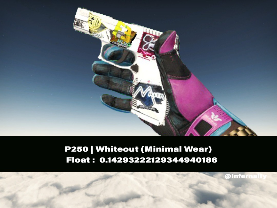 (STICKERS WORTH $40) P250 Whiteout MW CSGO SKINS KNIVES, Video Gaming ...