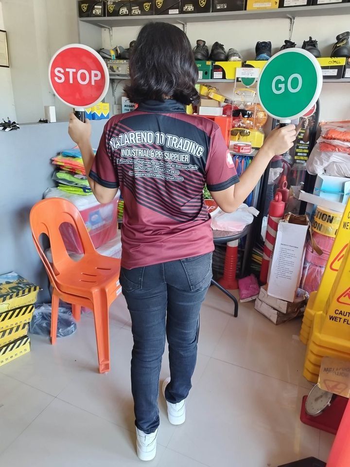 Stop and Go Paddle Sign Hand Sign Stop Signs Traffic REVERSIBLE ...