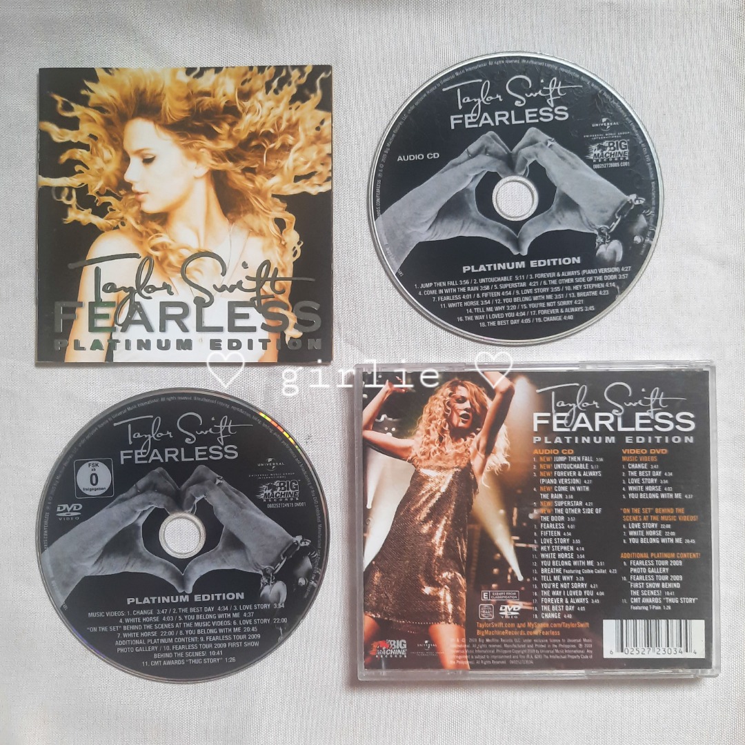 TAYLOR SWIFT - Fearless (Platinum Edition) [CD & DVD] Album ...