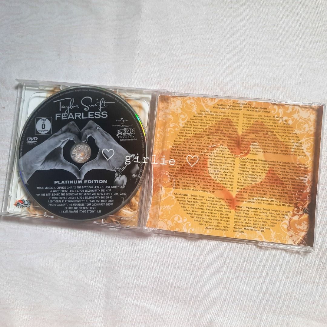 Taylor Swift Fearless Platinum Edition Cd Dvd Album