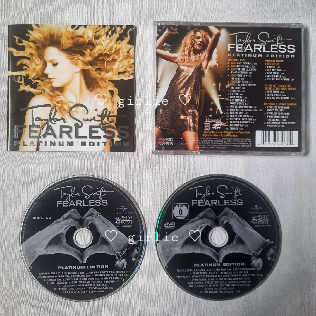 TAYLOR SWIFT - Fearless (Platinum Edition) [CD & DVD] Album ...