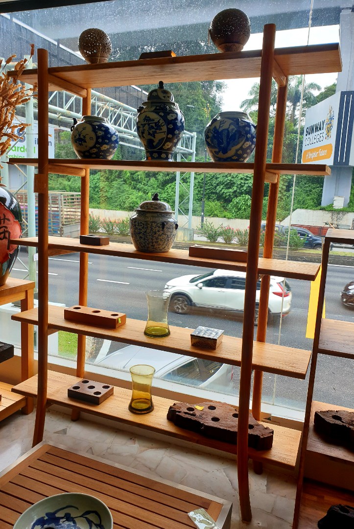 Teak Wood 5 Shelves Rack, Furniture & Home Living, Furniture, Shelves ...