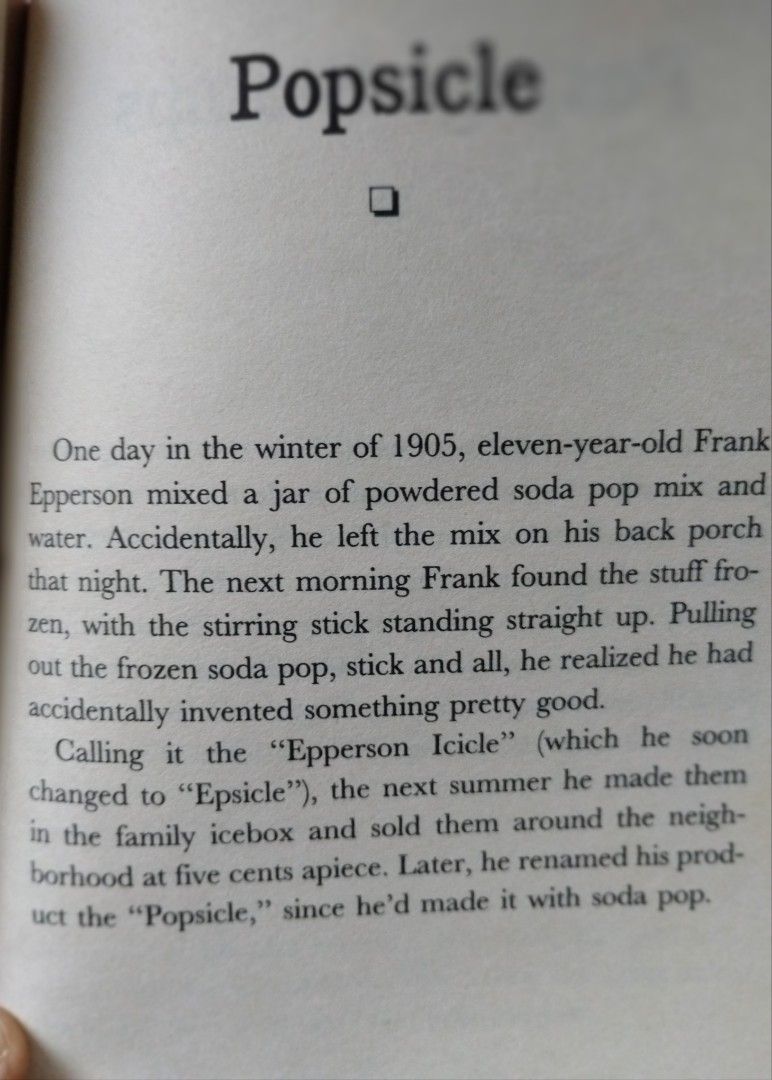 The Kid Who Invented The Popsicle ( And Other Extraordinary Stories ...