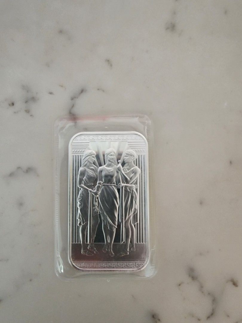 Three Graces 1 Oz Silver Bar 2022 1 oz Great Britain The Great ...
