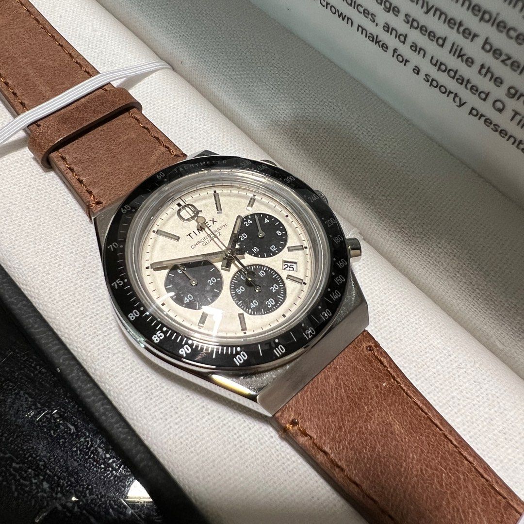 Timex Q diver chronograph ‘panda’, Men's Fashion, Watches & Accessories ...