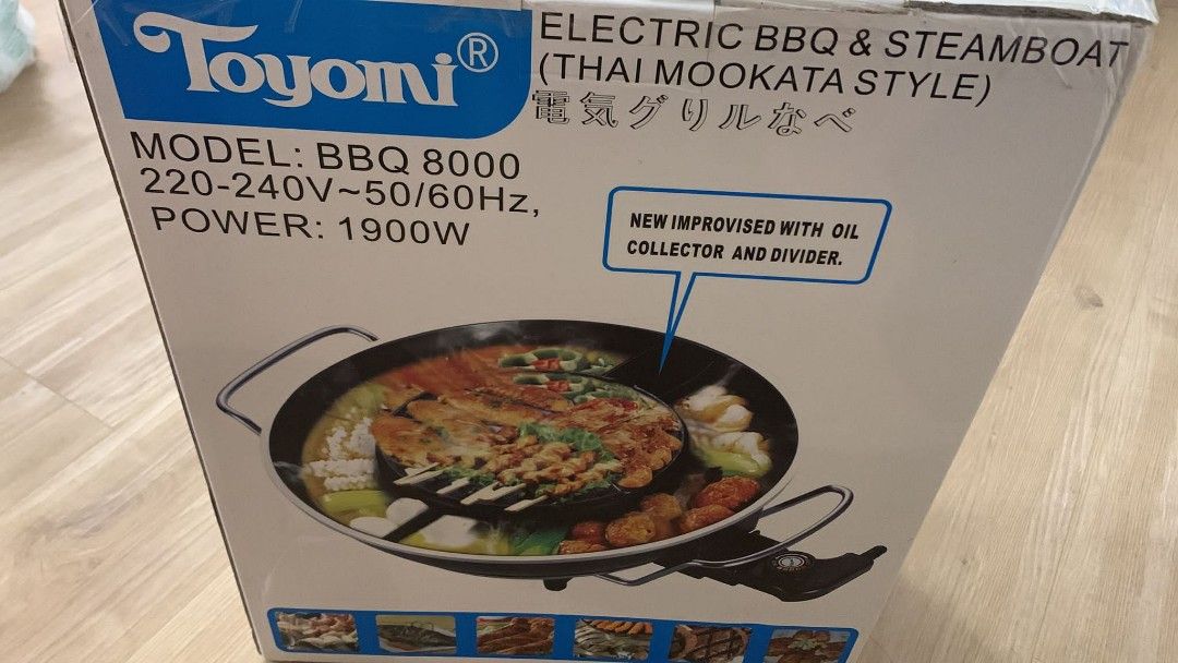 TOYOMI Electric Mookata / BBQ / Steamboat BBQ 8000, TV & Home Appliances, Kitchen Appliances ...