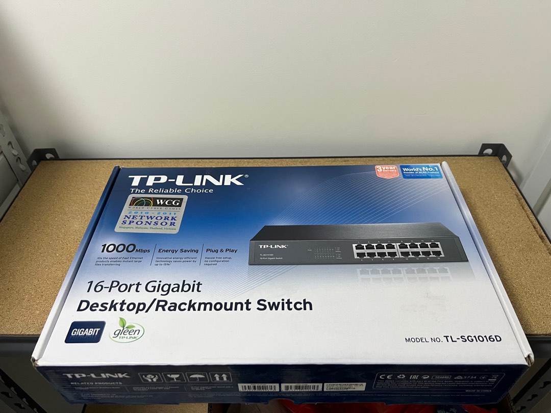TP-Link 16-Port Gigabit Switch TL-SG1016D, Computers & Tech, Office ...