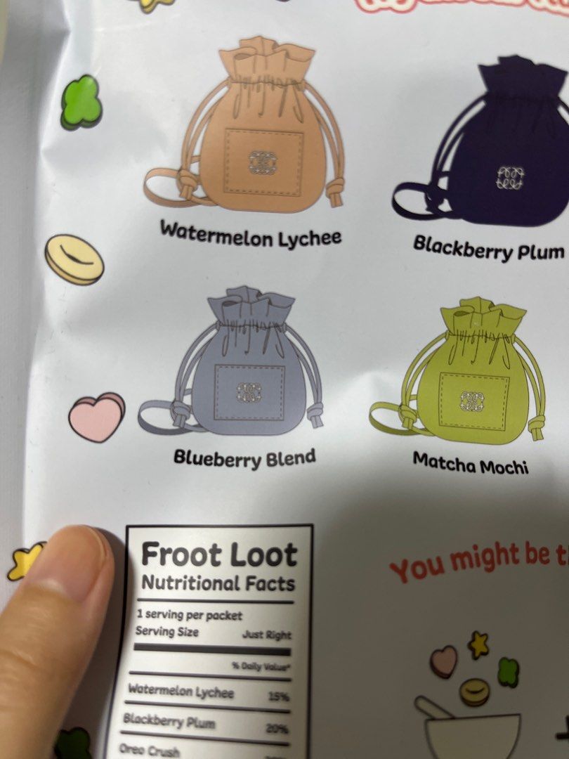 TTR Blueberry Blend Froot Loot bag, Women's Fashion, Bags & Wallets ...