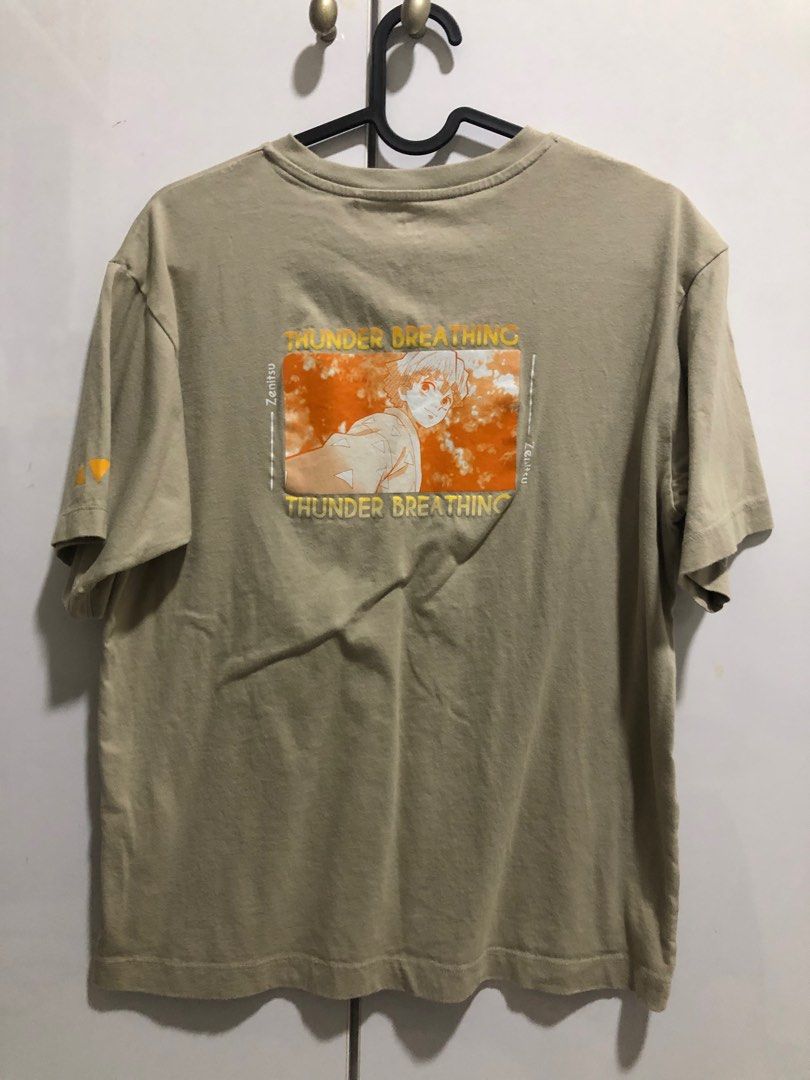 uniqlo demon slayer zenitsu chuntaro shirt, Men's Fashion, Tops & Sets ...