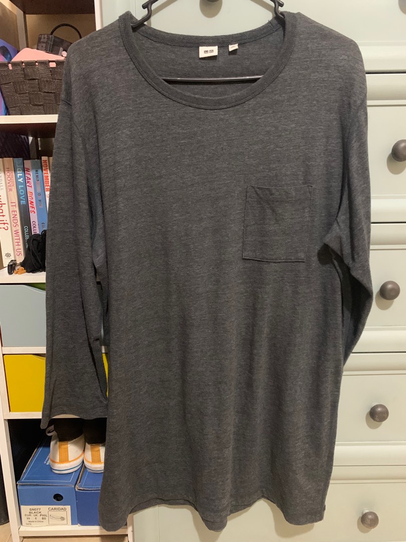 Uniqlo Long Sleeve, Men's Fashion, Tops & Sets, Tshirts & Polo Shirts on Carousell