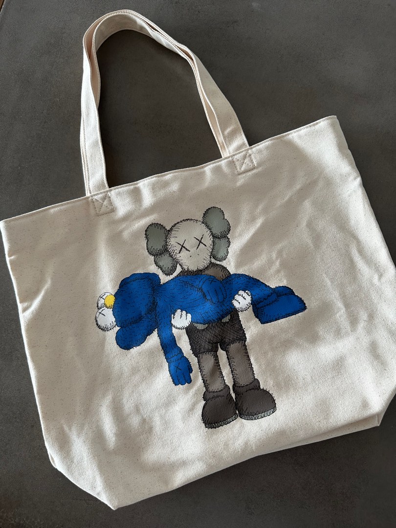 Uniqlo x Kaws Tote Bag, Women's Fashion, Bags & Wallets, Tote Bags on ...