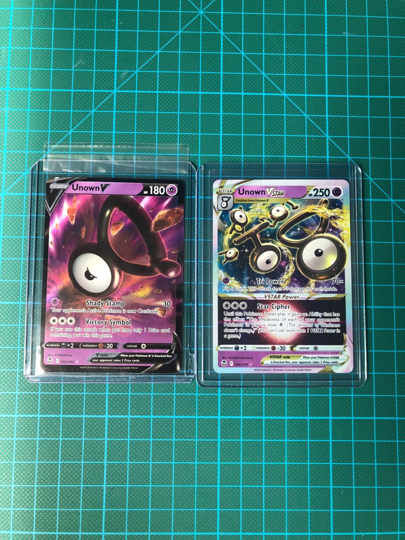 Unown V and VStar set, Hobbies & Toys, Toys & Games on Carousell