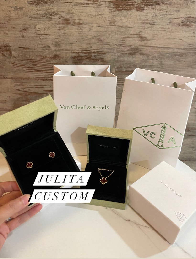 Van Cleef & Arpels Red Carnelian Alhambra Set, Luxury, Accessories on ...