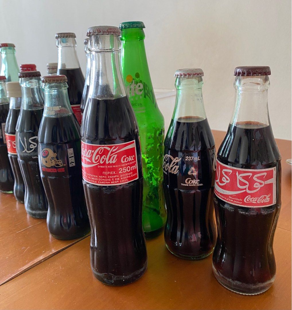 Vintage Coke Cola bottles and 1 sprite bottle, Hobbies & Toys ...
