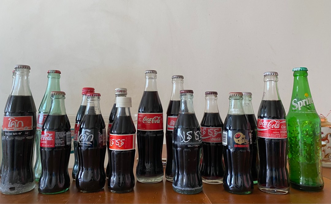 Vintage Coke Cola bottles and 1 sprite bottle, Hobbies & Toys ...