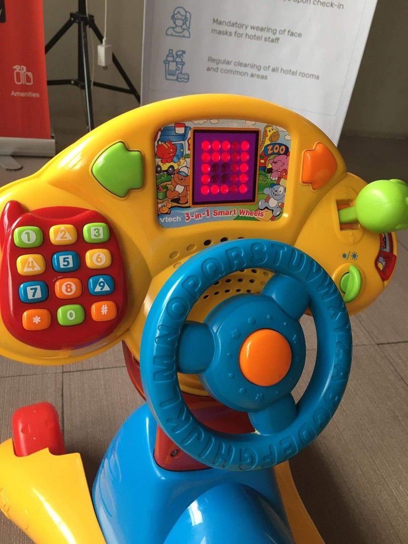 VTECH 3 IN 1 SMART WHEELS RIDE ON CAR, Babies & Kids, Infant Playtime ...