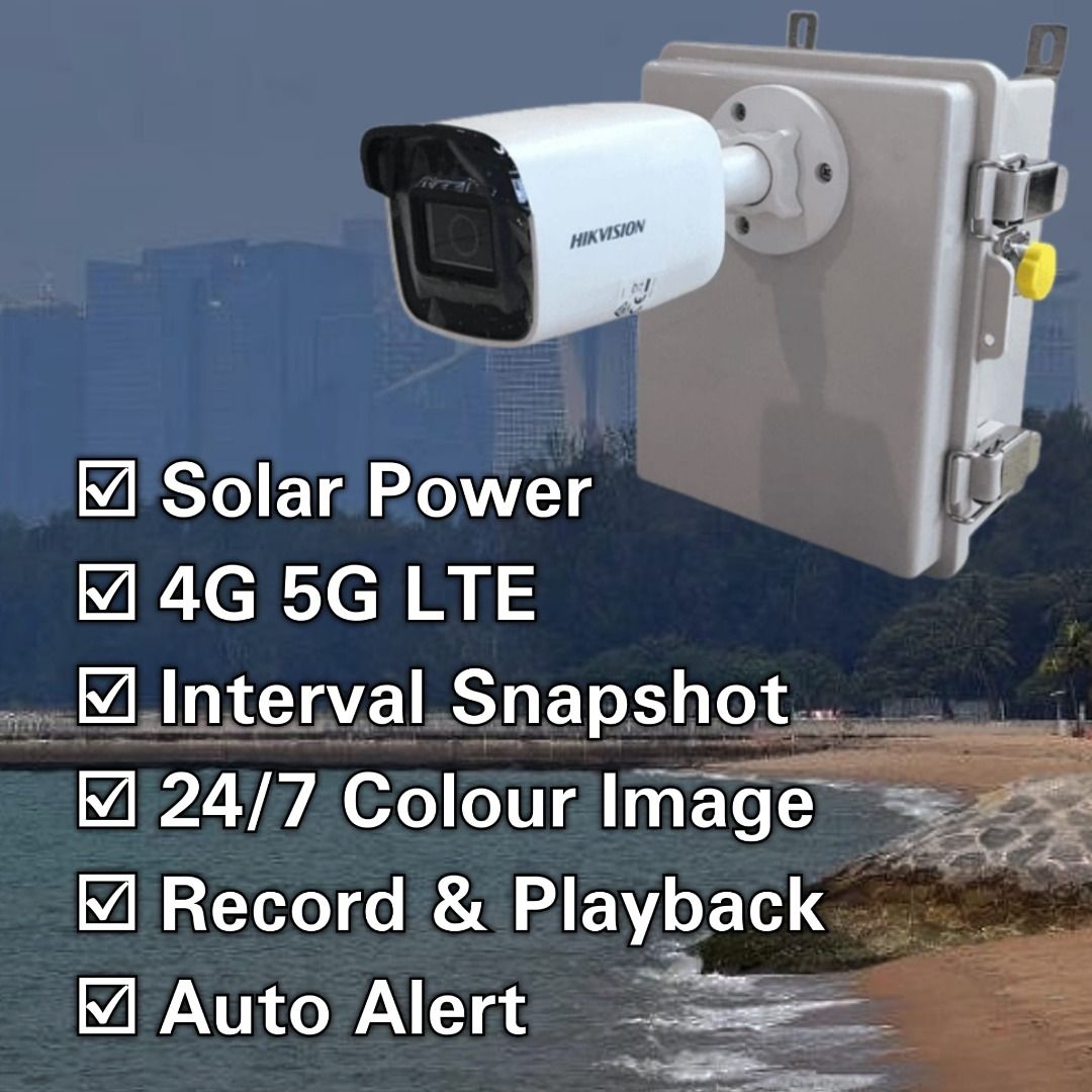 Water Level CCTV Minitoring System | Solar Power 4G 5G LTE River Sea ...
