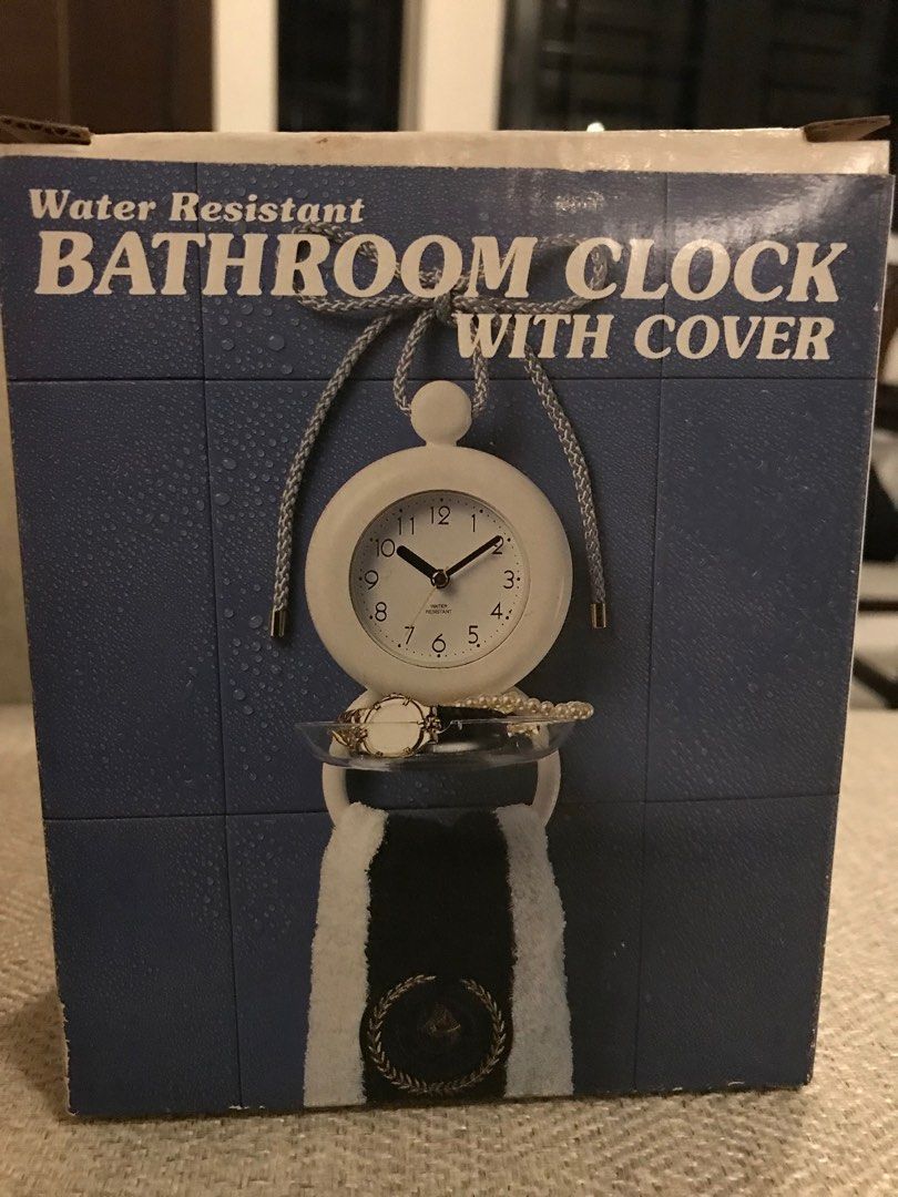 Water Resistant BATHROOM CLOCK with cover, TV & Home Appliances, Other Home Appliances on Carousell