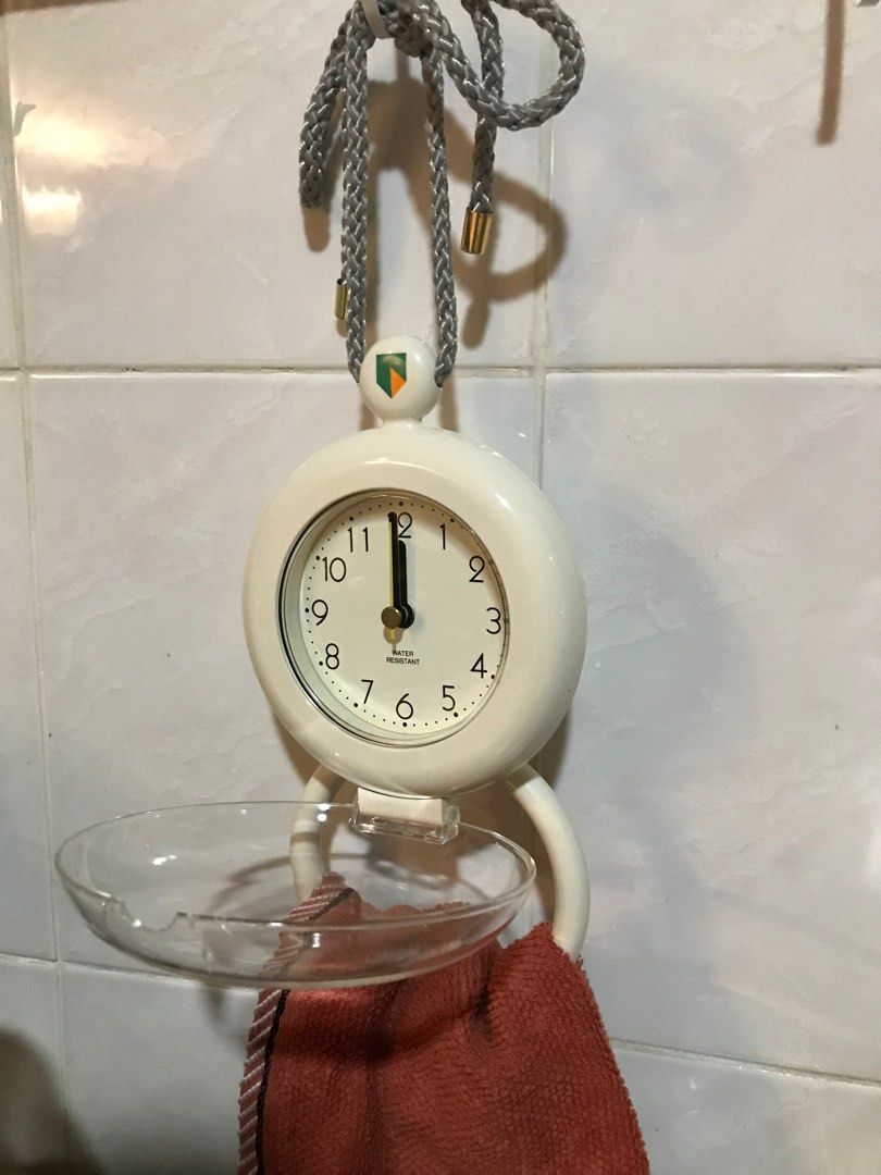 Water Resistant BATHROOM CLOCK with cover, TV & Home Appliances, Other ...