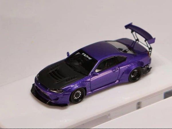 WildFire 1:64 Nissan Silvia S15 ROCKET Bunny Purple Resin Model ...