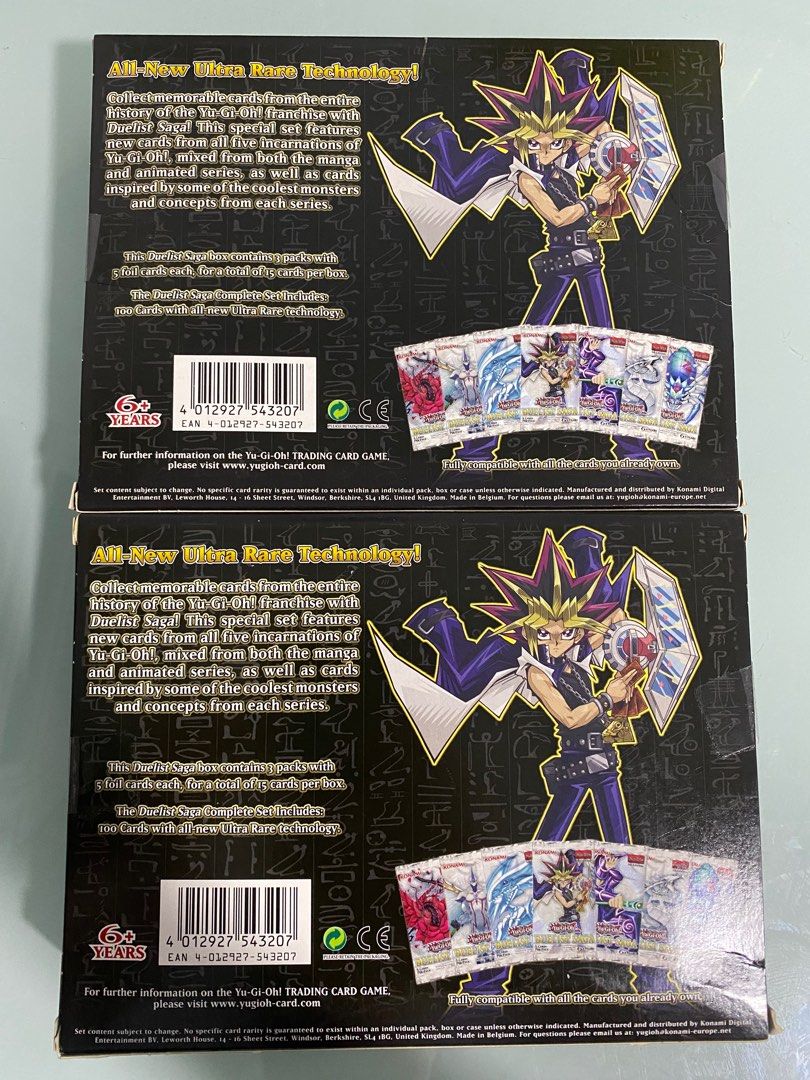 Yugioh Duelist Saga Box of 3-Mini Packs, Hobbies & Toys, Toys & Games on Carousell