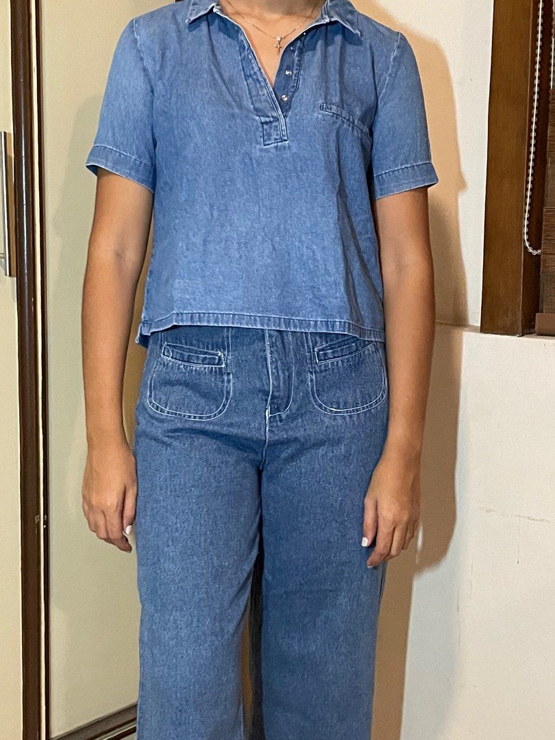 Zara maong cropped top, Women's Fashion, Tops, Blouses on Carousell