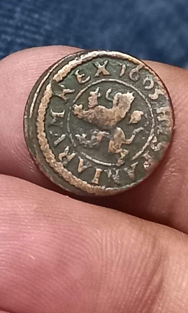 1605 PIRATE COB SPANISH 2 Maravedis Colonial Coin Felipe PHILIP III (5 ...