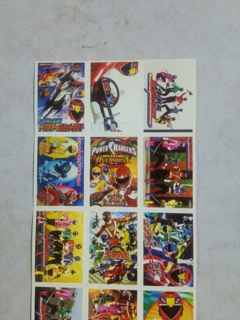 18 Pcs Power Rangers/Super Sentai Playing Cards/Kad Tepuk., Hobbies ...