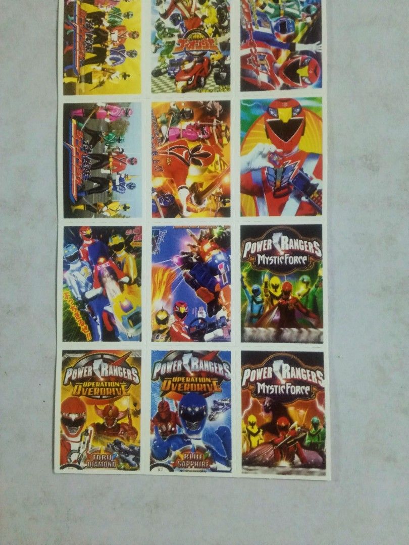 18 Pcs Power Rangers/Super Sentai Playing Cards/Kad Tepuk., Hobbies ...
