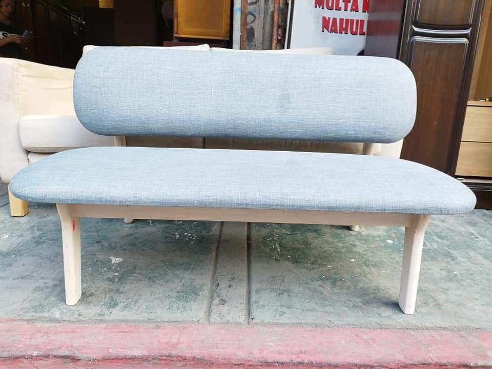 2 seater sofa Solid wood base H27" L47" W25" sh15", Furniture & Home ...