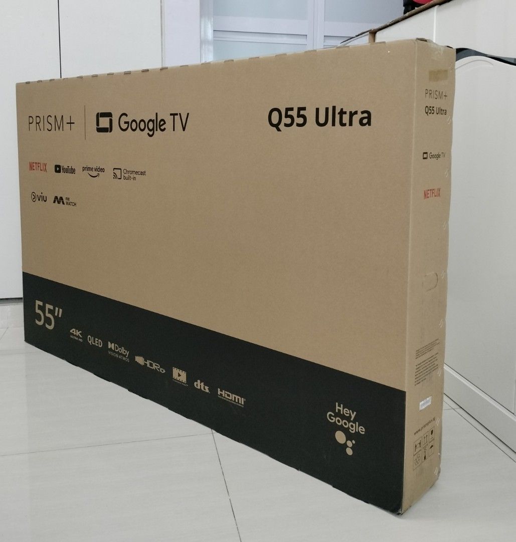 55 inch Prism TV Empty Box With Styrofoam, TV & Home Appliances, TV ...