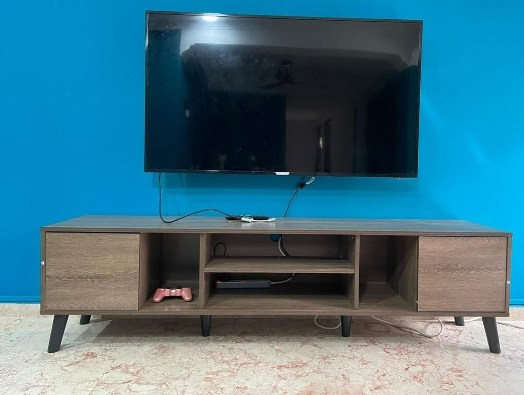 6 FT TV Console Cabinet (4 Colours), Furniture & Home Living, Furniture ...