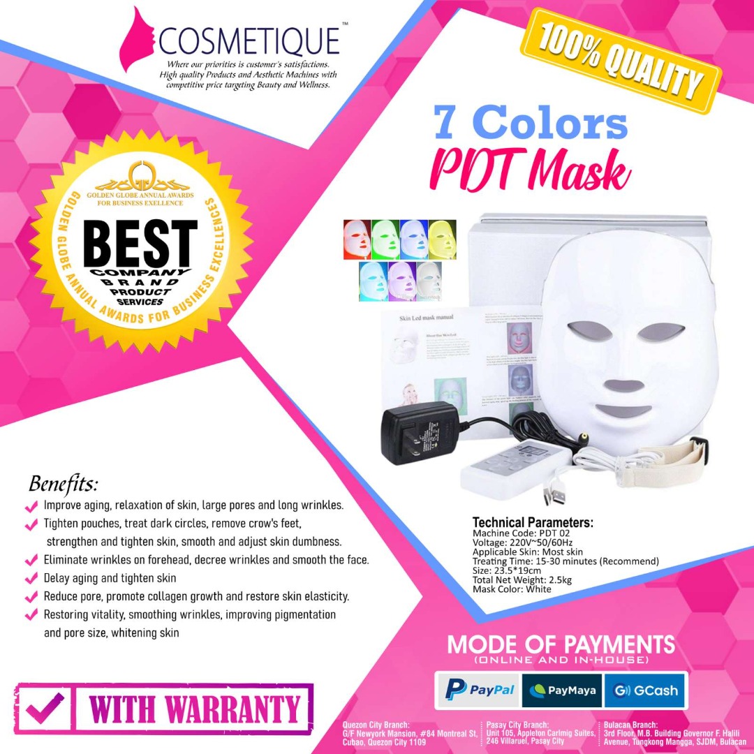 7 Colors PDT Mask, Beauty & Personal Care, Face, Face Care on Carousell
