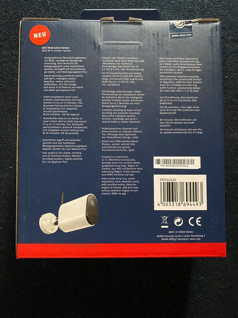 CCTV ABUS WLAN Aussen Kamera(outdoor camera), Furniture & Home Living ...