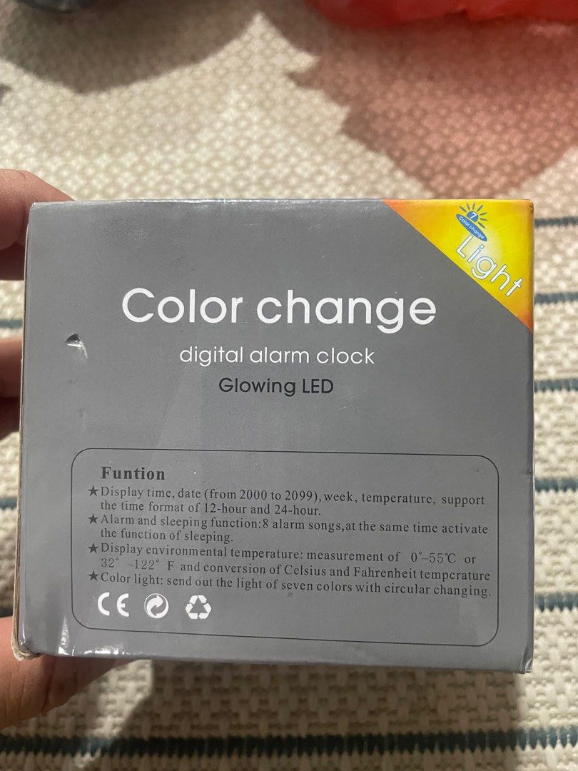 Alarm Clock - color change one!, Furniture & Home Living, Home Decor ...