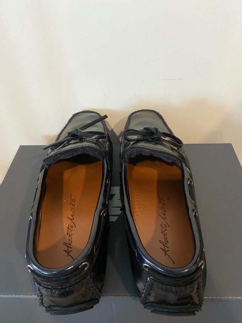 Alberto Moretti Leather Driving Loafers Made in Italy, Men's Fashion ...