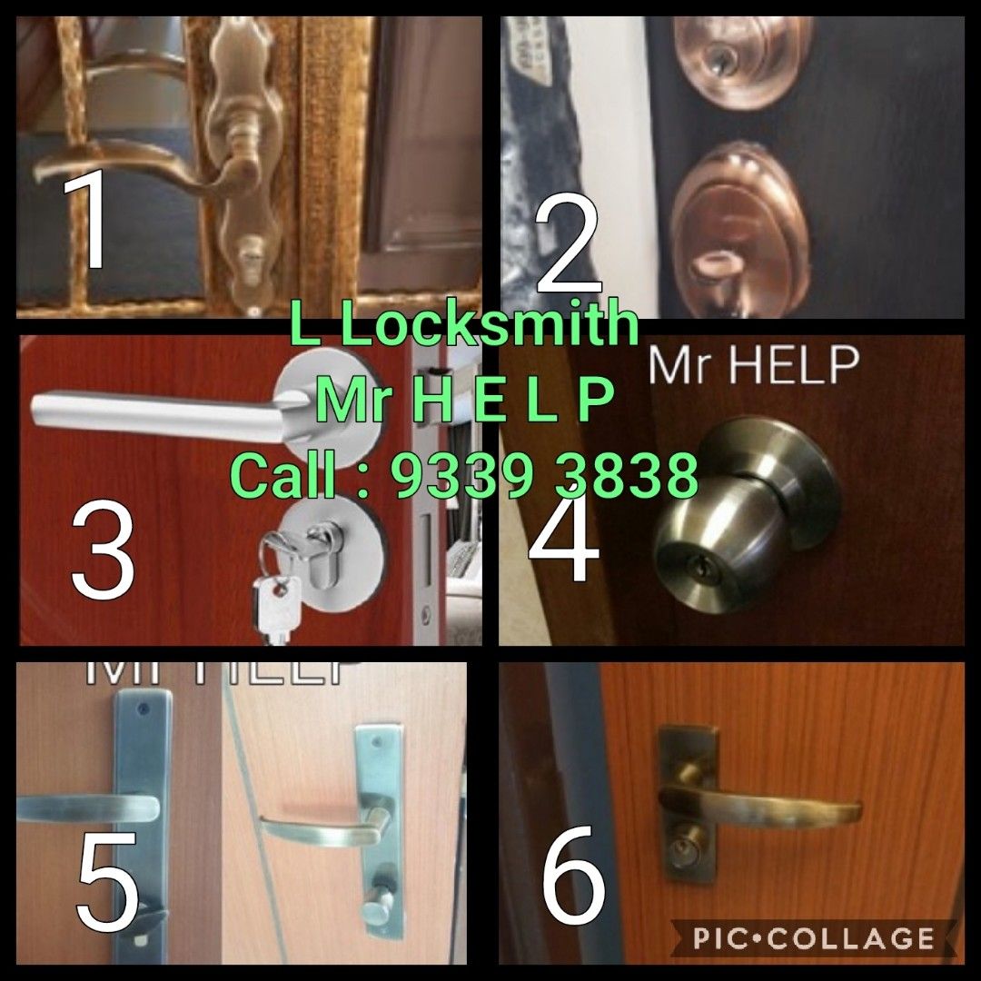 All Locks Replacement and curtains rod with installation Whatsapp 9339 ...