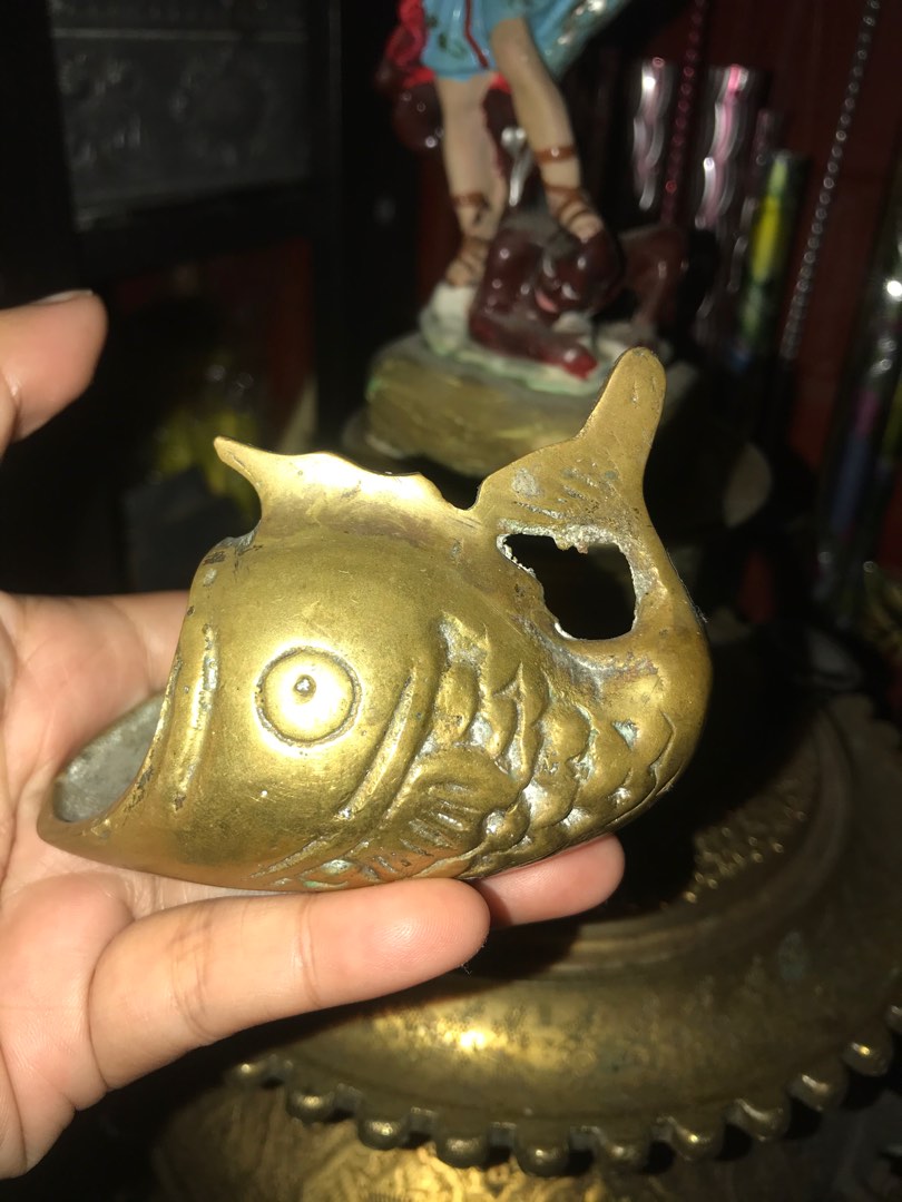 Antique brass fish collectible display, Hobbies & Toys, Memorabilia ...
